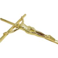China Zinc Alloy Zamak Coffin Crucifix High Polished 18 Inch Casket Cross for sale