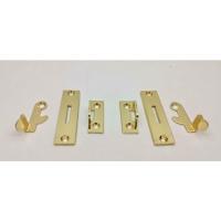 China Steel Zamak Casket Lid Lock Casket Hardware Kit Gold Plated for sale