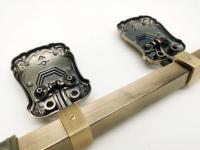 China Burial European Antique Casket Swing Handles 30*12cm Casket Hardware for sale
