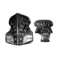 China Antique Copper Finish Metal Casket Corners Set SGS BV With Steel Bar for sale