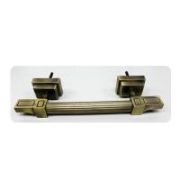 China 1001 Gold Plated steel Antique Coffin Handle With Zamak Point 25.8*7.4cm for sale