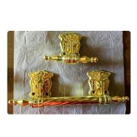 China Antique Brass Coffin Long Bar Handles Zinc 30*9.5cm Electronic Plated for sale