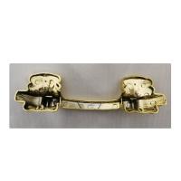 China Gold Silver Plastic Coffin Handles For Cremation Coffin 28.5*8.5cm Injection Coated for sale