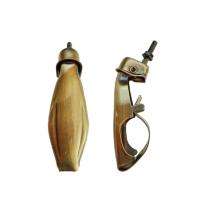 China Screw Rod Casket Swing Handles With Reinforced Basement Antique Brass Finished for sale