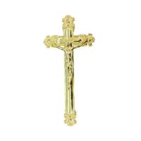 China Africa Wooden Casket Funeral Crucifix And Cross 29*17cm Gold Silver Bronze Finished for sale