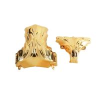 China Gold Flower Design Casket Corner 300kgs Weight Lifting Casket Ornaments for sale