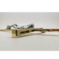 China Arched Casket Funeral Crucifix 11.5in Gold Chrome Finished Coffin Crucifix for sale