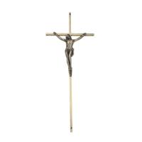 China Die Casting Religion Casket Crucifix Decoration Metal Cross 45*18cm for sale