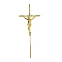 China Christian Coffin Funeral Crucifix Electronic Brass Plated Catholic Casket Crucifix for sale
