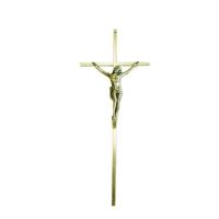China 55*17cm France Type Coffin Metal Crucifix Antique Brass For Coffin Lid Decoration for sale