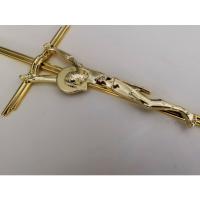 China Italian Zamak Funeral Crucifix 55*17cm Antique Copper Finishing for sale