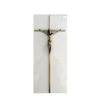 China Metal Funeral Catholic Casket Crucifix 8mm Cross With Aluminum Christ for sale