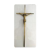 China Metal Funeral Catholic Casket Crucifix 8mm Cross With Aluminum Christ for sale