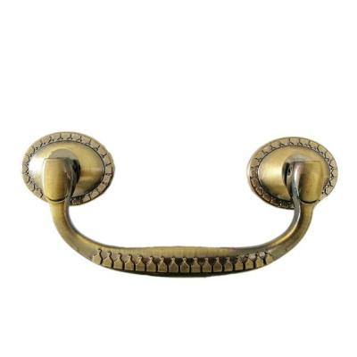 China European Style Zamak Antique Coffin Handles Traditional Religion Funeral Gold Plated for sale