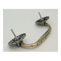 China Movable Funeral Antique Coffin Handles Zinc Alloy Casket Bar 19.5*8.5cm for sale
