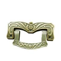 China 19*11cm French Type Antique Coffin Handles Brass Plated 120kg Weight Lifting for sale