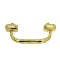 China Funeral Metal Coffin Handles With Screw Rod Polish Brass Antique Casket Handles 18.7*7.6cm for sale