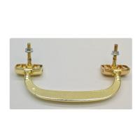 China Funeral Metal Coffin Handles With Screw Rod Polish Brass Antique Casket Handles 18.7*7.6cm for sale