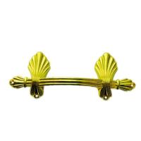 China Shell Funeral Coffin Handle Die Casting Copper Polished Color 25.5*10.5cm for sale