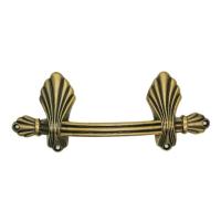 China Shell Funeral Coffin Handle Die Casting Copper Polished Color 25.5*10.5cm for sale
