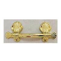 China SGS Plastic Coffin Handles Electronic Brass 26*10cm Gold Plated Coffin Accessories for sale