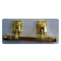 China 30*12cm Square Pipe Burial Coffin Fittings 20mm Shinning Gold Casket Handles for sale