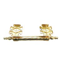 China Brass Plated Zamak Coffin Handles And Accessories With Twisted Steel for sale