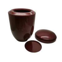 China Bordeaux Color Funeral Ash Urn For Cremation In 3.3L ABS Plastic for sale