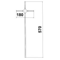 China Decoration 8041 Coffin Funeral Crucifix Double Steel Wire 6mm Metal Cross for sale