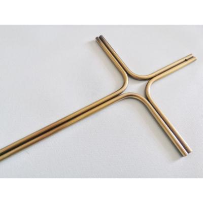 China Decoration 8041 Coffin Funeral Crucifix Double Steel Wire 6mm Metal Cross for sale