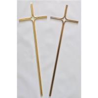 China Decoration 8041 Coffin Funeral Crucifix Double Steel Wire 6mm Metal Cross for sale