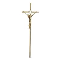 China Metal Funeral Coffin Crucifix 8042 Decoration Gold Plated Color for sale
