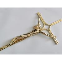 China Metal Funeral Coffin Crucifix 8042 Decoration Gold Plated Color for sale