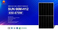 China Customized  540W -660W Solar PV Panel SUN 66M-H12 for sale