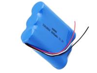 China 11.1V/12V 2600mAh 18650 lithium battery pack IEC62133 Medical equipment vacuum robot battery for sale