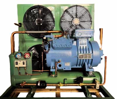 China High Quality 10HP Semi Hermetic Piston Compressor Air Cooled Condensing Unit with Motor for Refrigerators R404a 1 Year Warranty for sale