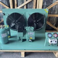 China 10-25HP Cold Storage Only Air-Cooled Condenser Unit for Semi-Hermetic Compressor -20C 8C R404A Refrigerant 380V/3Ph/50Hz for sale