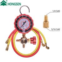 China HONGSEN HS-473AL-60 New High Accuracy Single Manifold Condenser with Gauge for HVACR/Refrigeration Systems 1 Year Warranty 1kg for sale