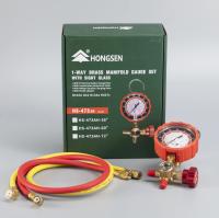 China HONGSEN HS-473AL-60 New High Accuracy Single Manifold Condenser with Gauge for HVACR/Refrigeration Systems 1 Year Warranty 1kg for sale