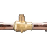 China HONGSEN QFT Model Durable Copper Ball Valve ID 6.50mm for Refrigeration & A/C Systems R22/R134A Etc. 0.3kg with 1 Year Warranty for sale