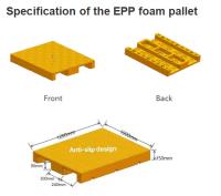 China EPP Foam Two Way Entry Cold Storage Plastic Pallets Single Faced for sale