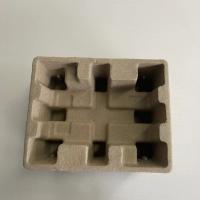 China Embossed Logo Electronics Molded Pulp Trays Pulp Mold Packaging for sale