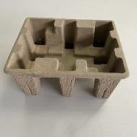 China Embossed Logo Electronics Molded Pulp Trays Pulp Mold Packaging for sale