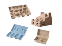 China Environmentally Packaging 100% Recyclable Paper Pulp Moulded Trays for sale