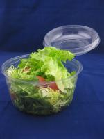 China PET Eco-Friendly Fruits Packing Plastic Box 24oz Salad Bowl With Lid for sale