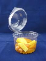 China PET Eco-Friendly Fruits Packing Plastic Box 24oz Salad Bowl With Lid for sale