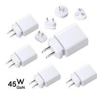 China QC3.0  GaN AdapterUSB Type-C USB-C Multi 2 Port Universal Foldable Plug PD Charger 5V 20V 2.25A Power Supply for sale