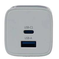 China Universal Foldable Plug PD Charger GaN Charger Tech 2 Ports 65W USB Type-C USB-C Multi 2 Port for sale