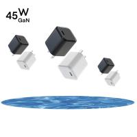 China 45W GaN Charger Tech 2 Ports 65W USB Type-C USB-C Multi 2 Port Universal Foldable Plug PD Charger for sale