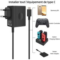 China WY 15V Switch Power Adapter Supports TV Mode Fast Charging PD Power Supply For Switch and Switch Console for sale